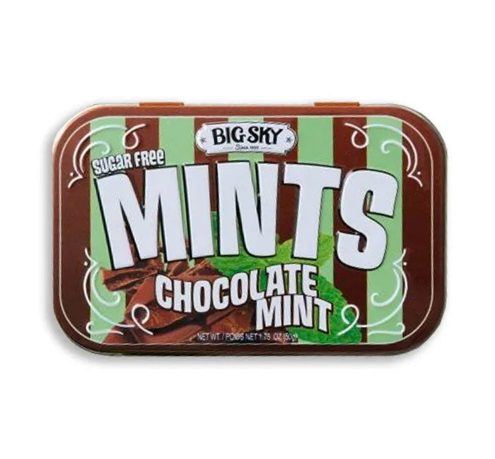 Big Sky Sugar Free Chocolate Mint Tins: 6-Piece Box – Candy Warehouse