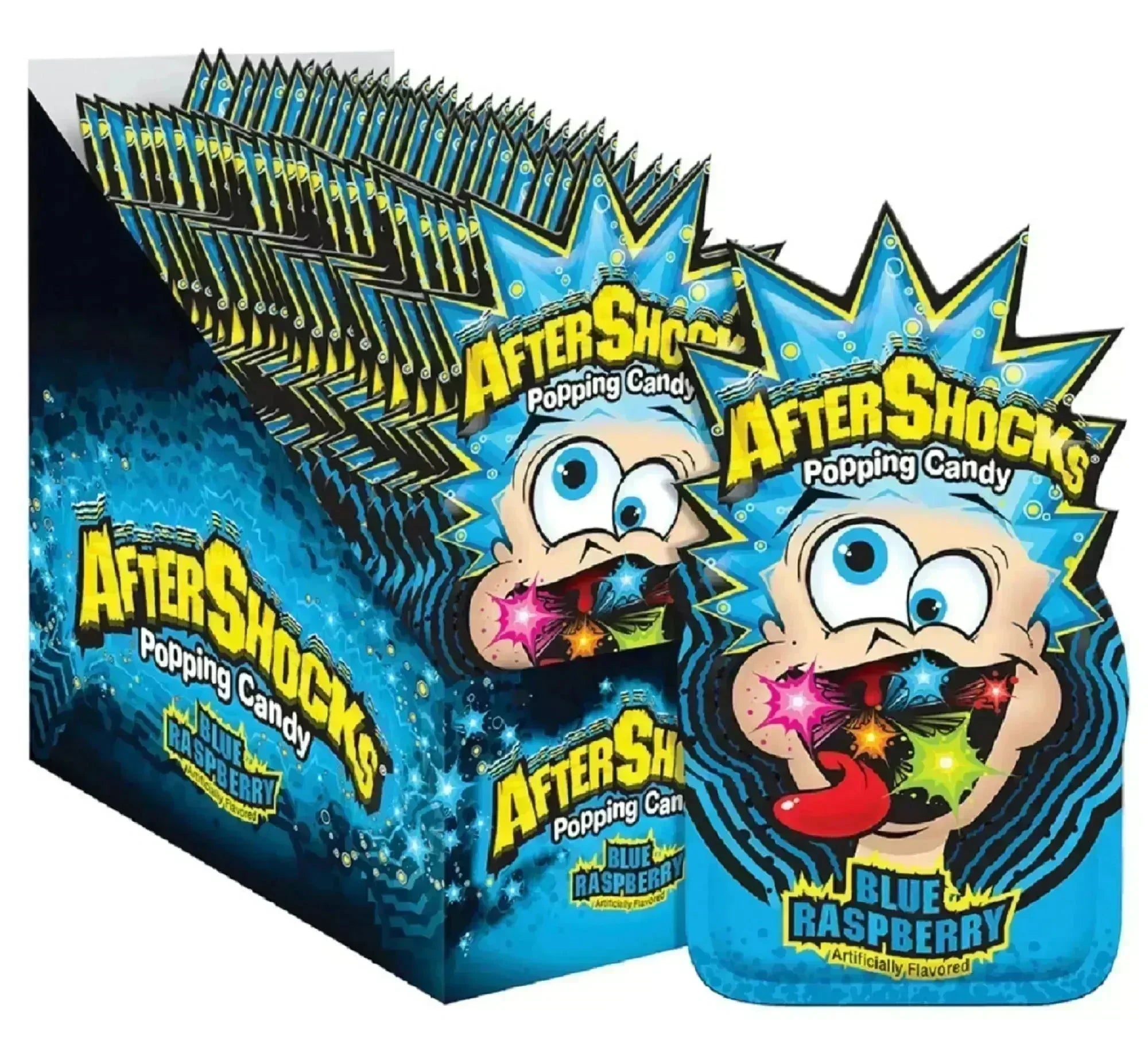 AfterShocks Popping Candy - Blue Raspberry: 24-Piece Box – Candy Warehouse