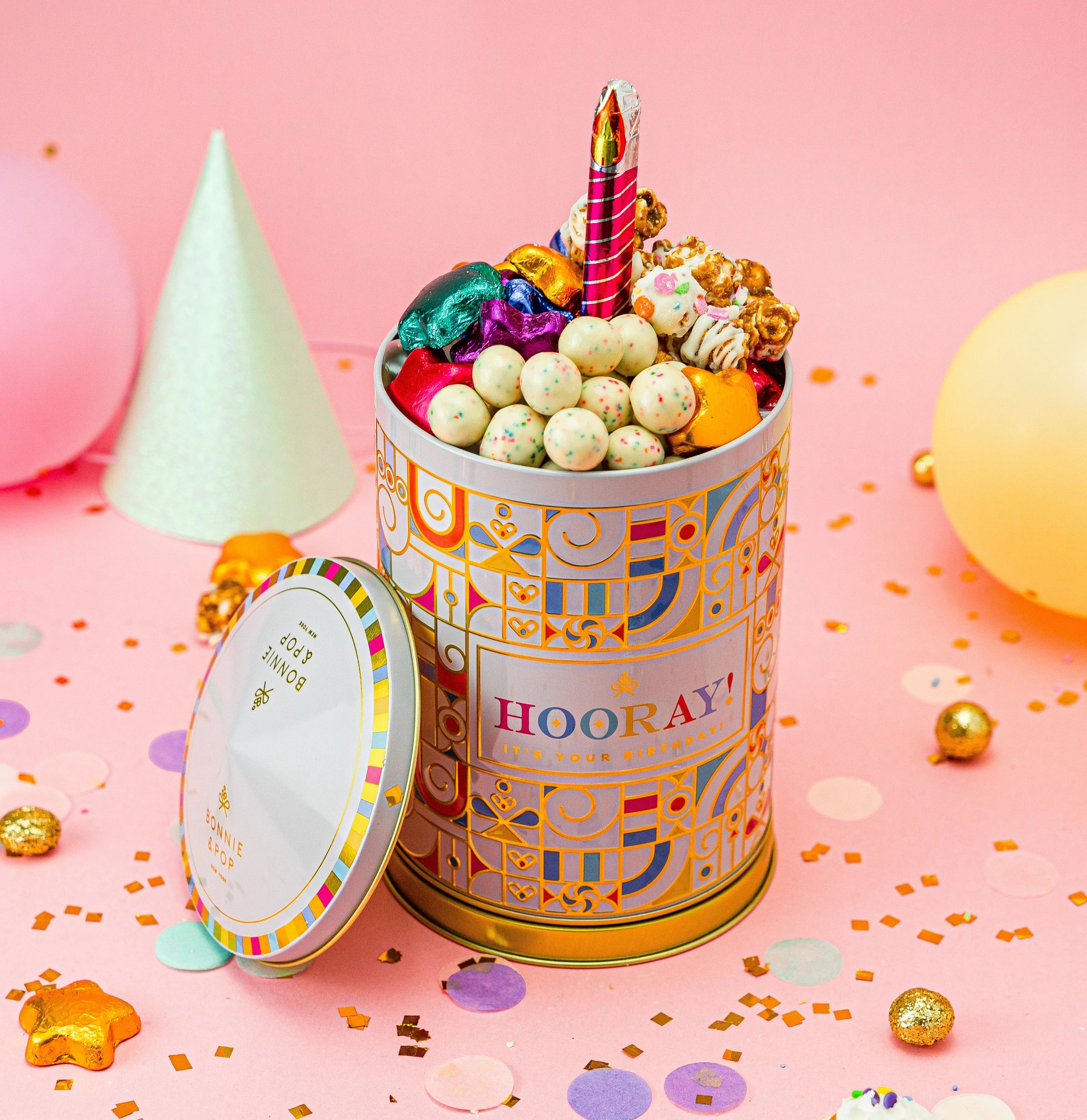 Bonnie and Pop Happy Birthday Tin – Candy Warehouse