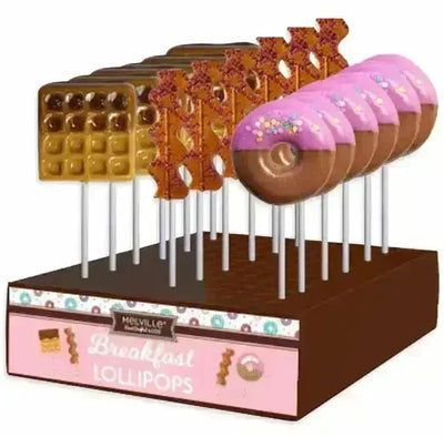 Melville Assorted Breakfast Lollipops: 24-Piece Display – Candy Warehouse