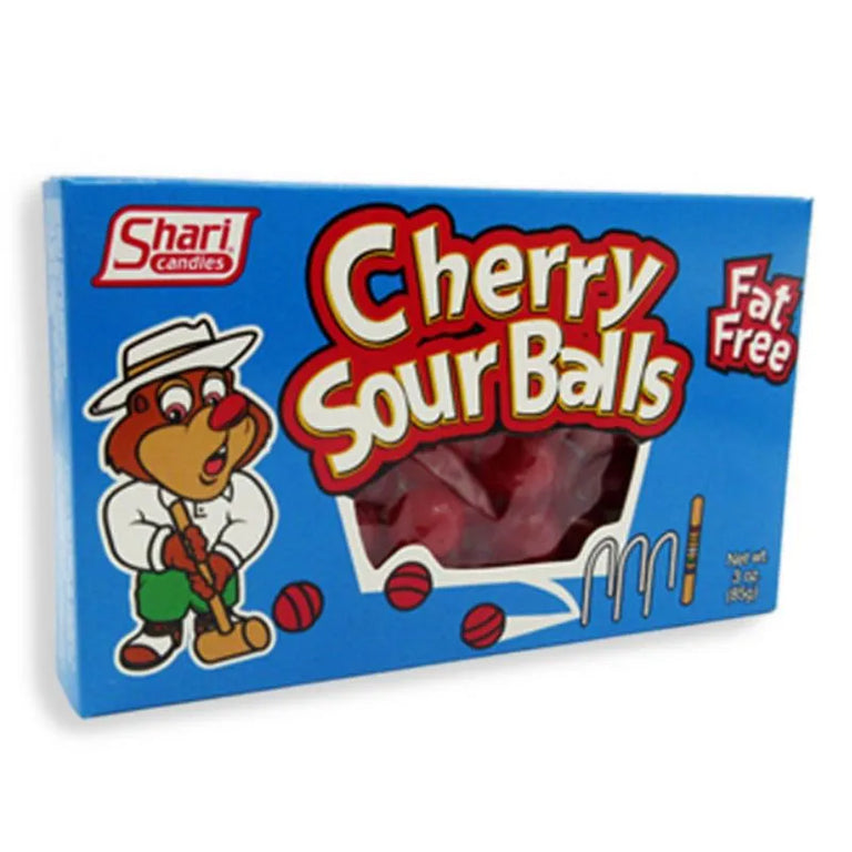 Shari Candies Cherry Sour Balls Candy Theater Box: 12-Piece Case ...