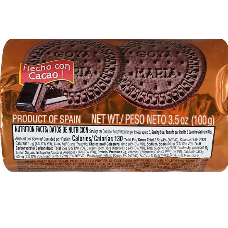 Goya Chocolate Maria Cookies: 8-Piece Box – Candy Warehouse