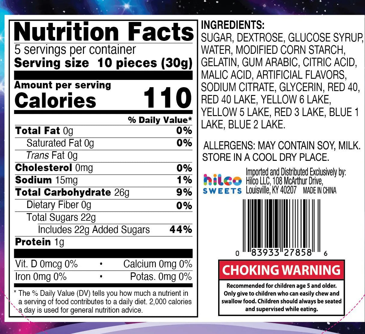 Cosmic Candy Coated Gummy Rings Peg Bag: 8-Piece Case – Candy Warehouse