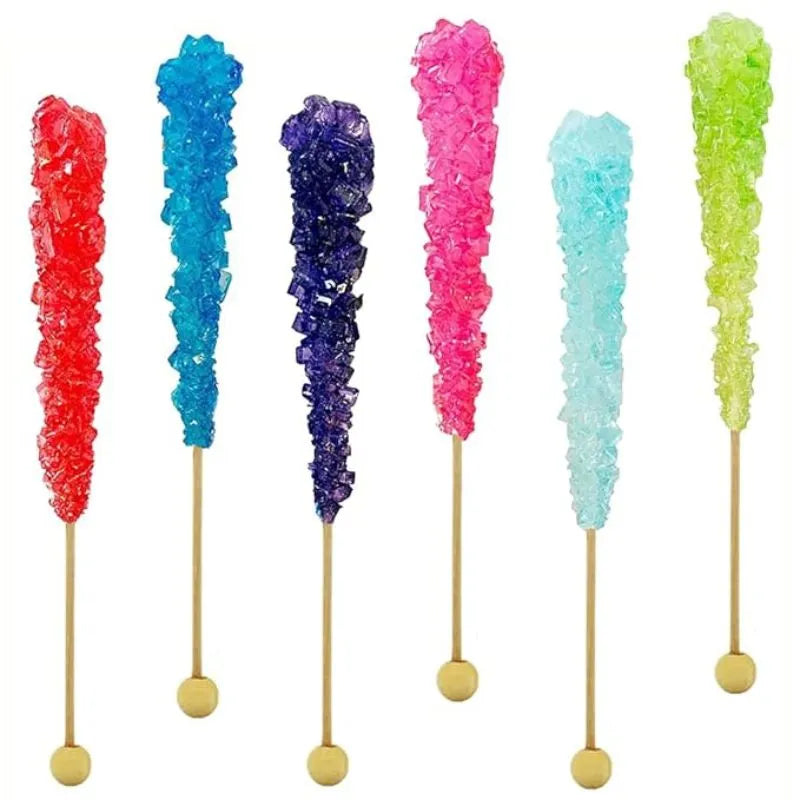 Assorted Wrapped Crystal Rock Candy Sticks: 18-Piece Box – Candy Warehouse
