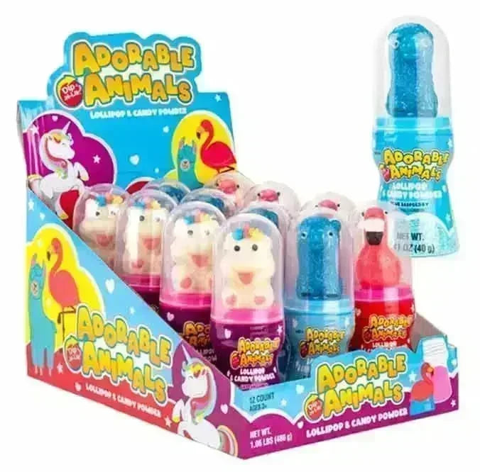 Dip-N-Lik Adorable Animal Lollipops: 12-Piece Display – Candy Warehouse
