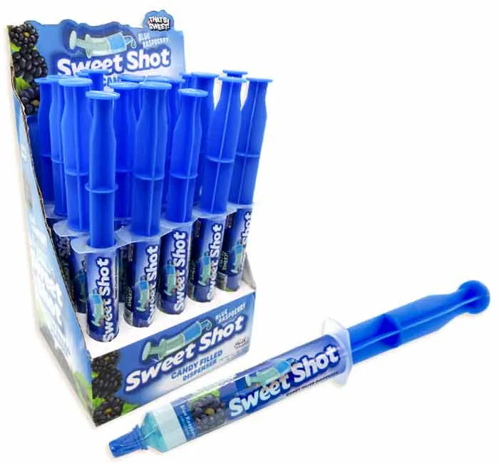 Sweet Shot - Raspberry Dispensers: 20-Piece Display – Candy Warehouse
