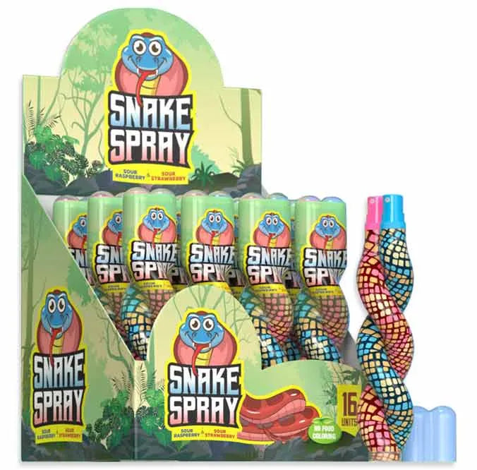 Snake Spray 2-In-1 Liquid Candy: 12-Piece Display – Candy Warehouse