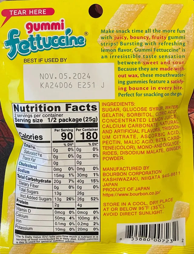 Lemon Gummy Fettuccine: 10 Piece Box – Candy Warehouse