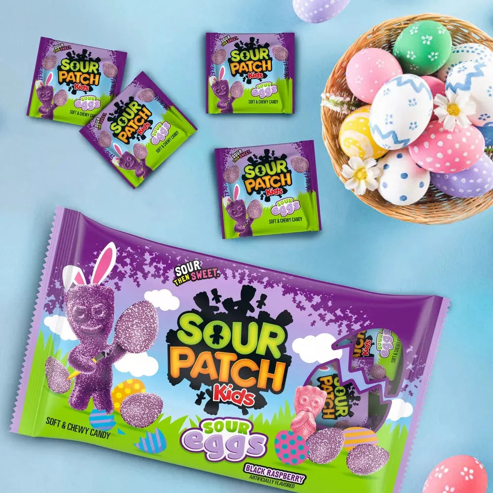 Sour Patch Kids Easter Sour Black Raspberry Eggs Treat Size: 18-Piece ...