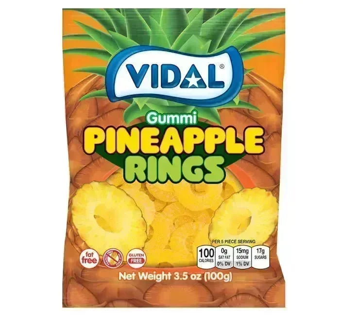 Gummi Pineapple Rings Peg Bags: 14-Piece Case – Candy Warehouse