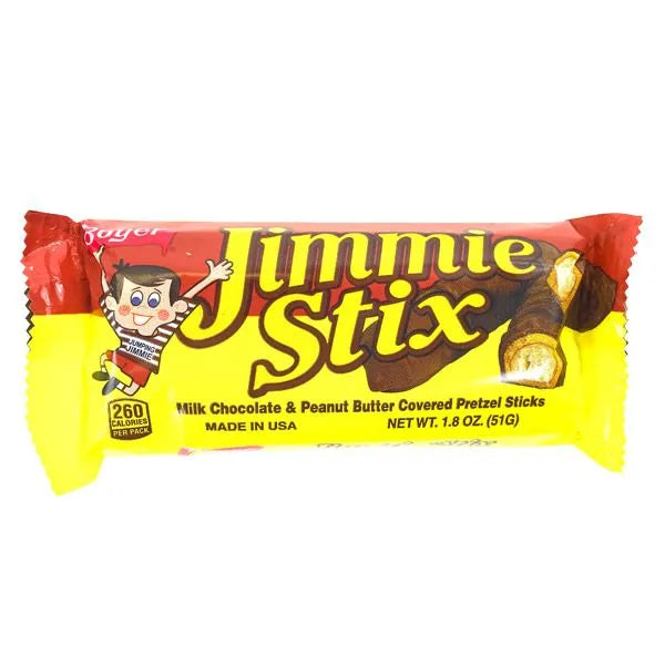 Jimmie Stix Milk Chocolate & Peanut Butter Pretzel Sticks : 20-Piece B ...