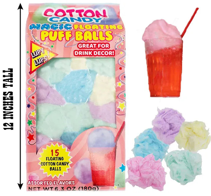 Magic Floating Cotton Candy Puff Balls: 12-Piece Case – Candy Warehouse