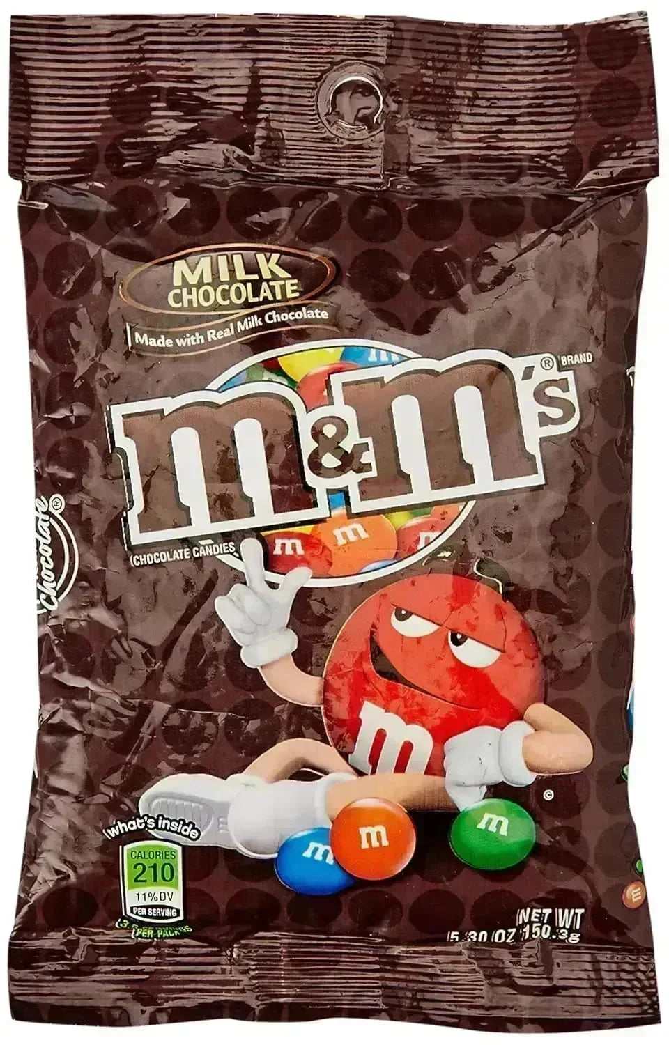 Milk Chocolate M&M's Candy Peg Bags: 12-Piece Box – Candy Warehouse