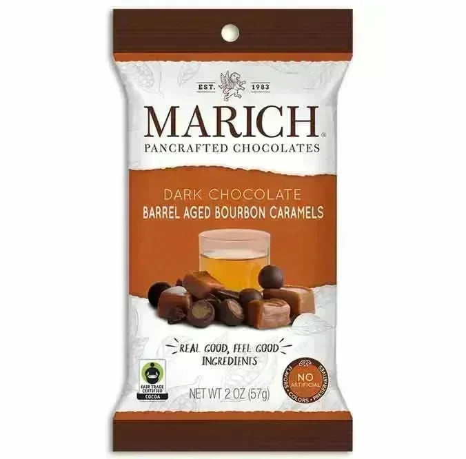 Marich Dark Chocolate Bourbon Caramels Peg Bags: 12-Piece Case – Candy ...