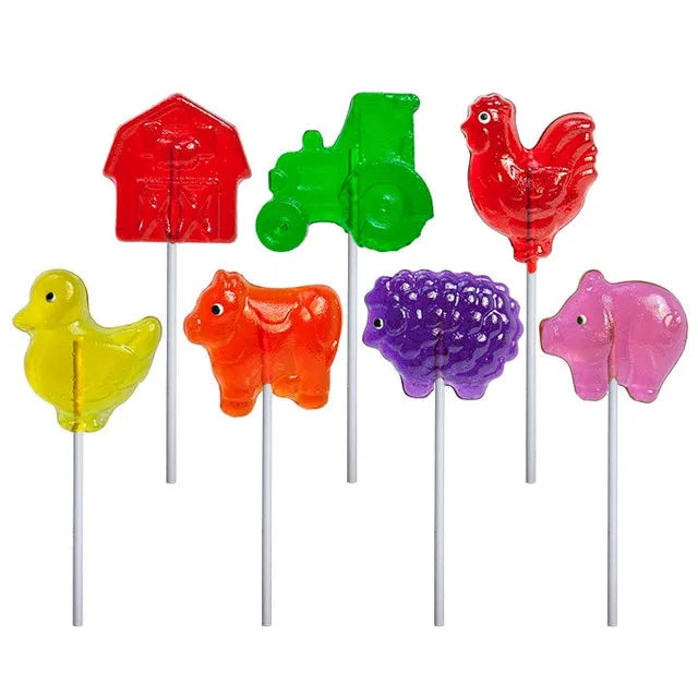 Melville Barnyard Animal Lollipops: 24-Piece Display – Candy Warehouse