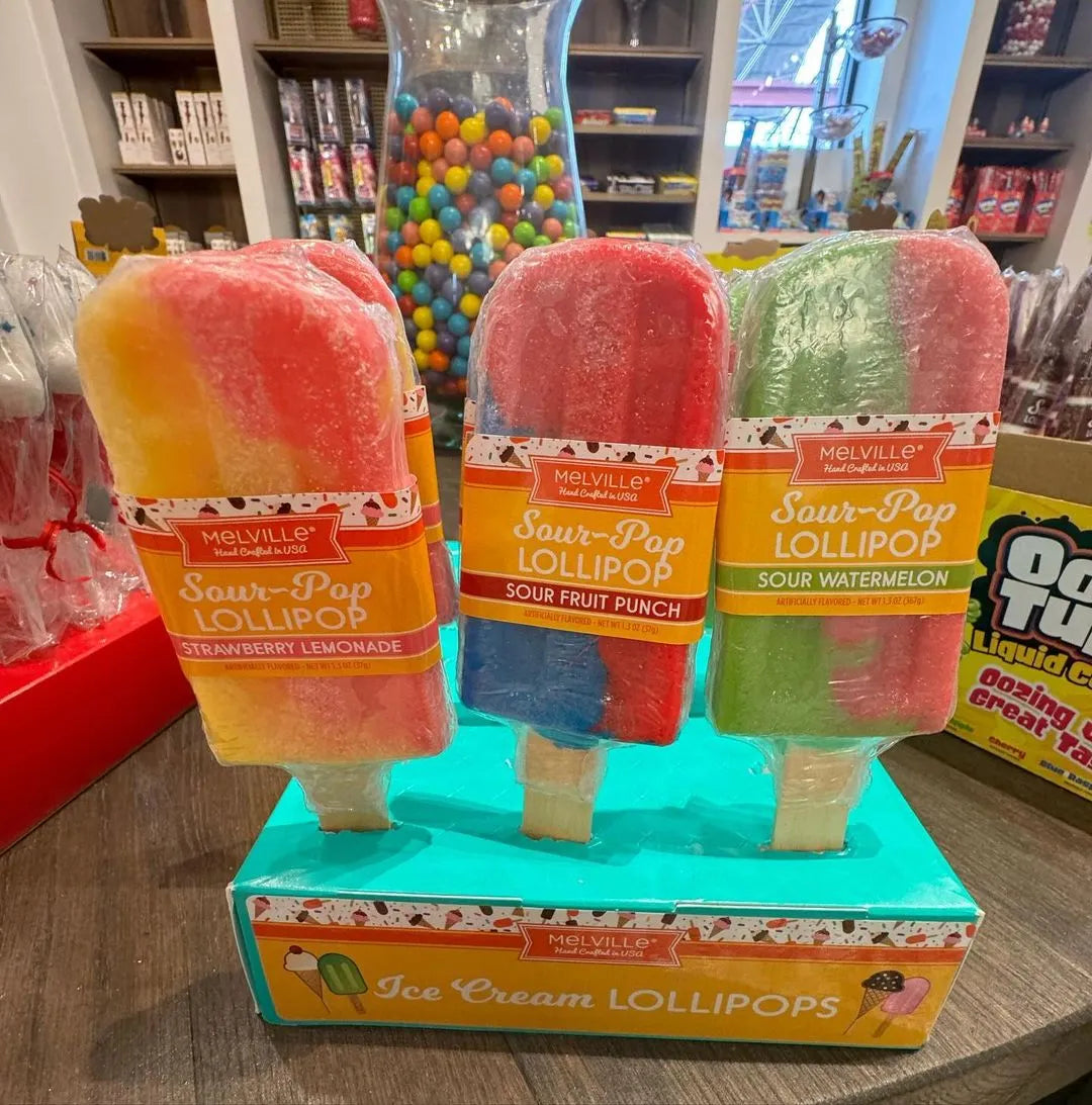 Melville Sour Pop Popsicle Lollipops: 24-Piece Display – Candy Warehouse