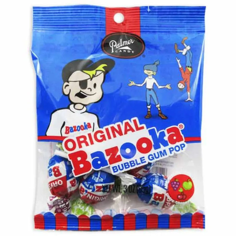 Bazooka Original Bubble Gum Pops: 8-Piece Case – Candy Warehouse