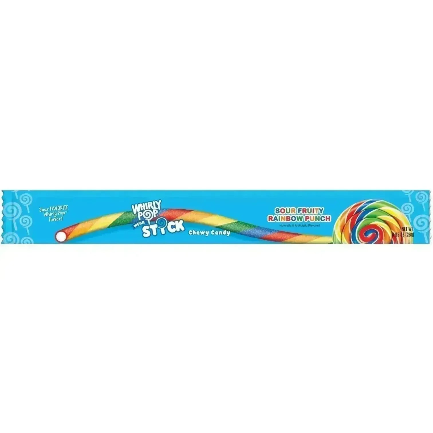 Whirly Pop Sour Fruity Rainbow Punch Mega Stick: 24-Piece Display ...