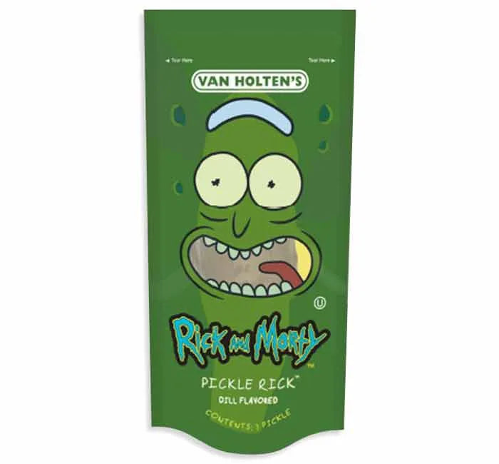 Van Holten's Rick & Morty Dill Flavored Pickle in A Pouch: 12-Piece Bo ...