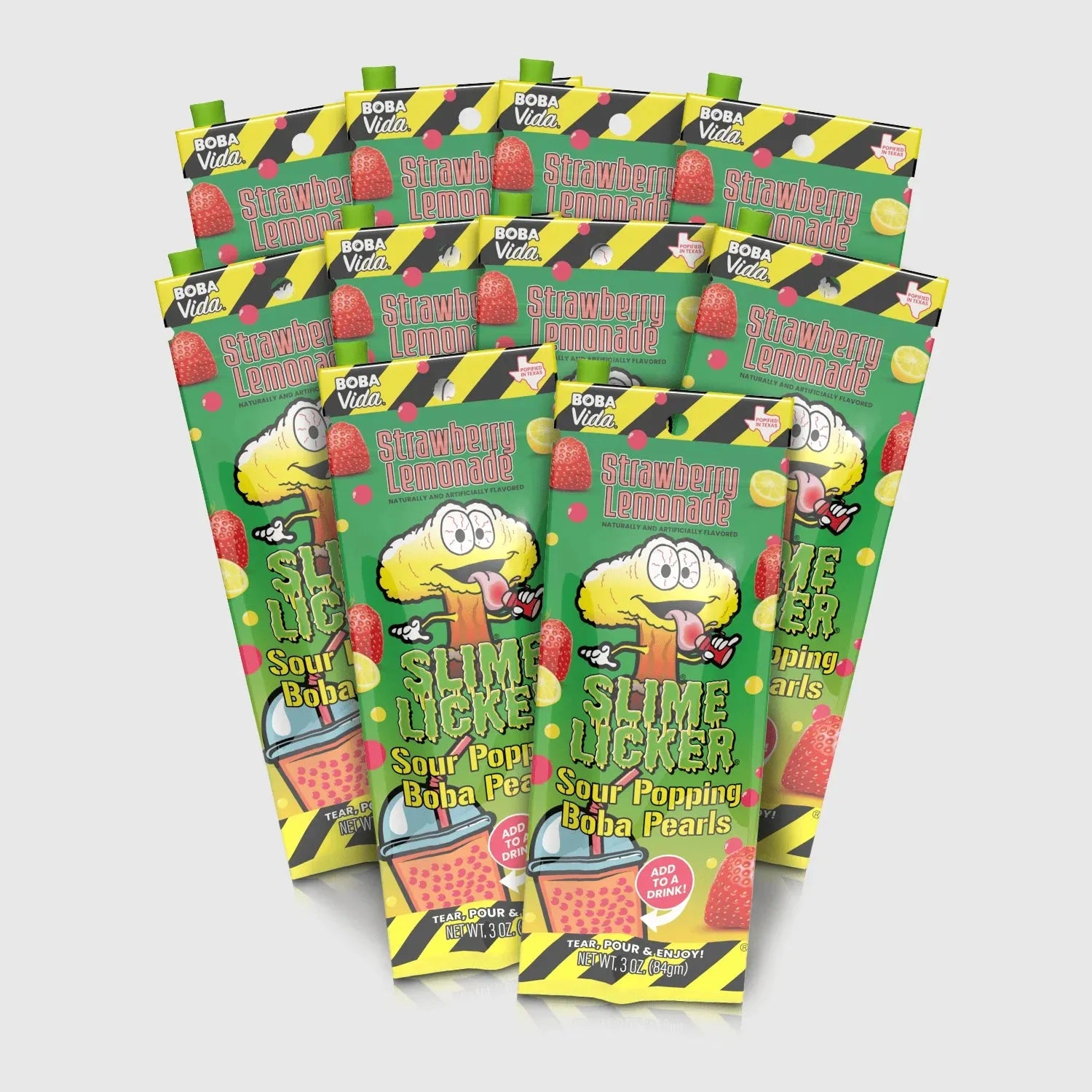 Slime Licker Sour Popping Boba Pearls - Strawberry Lemonade: 10-Piece ...