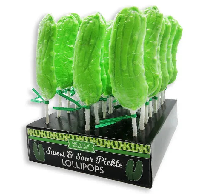 Sour Pickle Lollipops: 24-Piece Display – Candy Warehouse