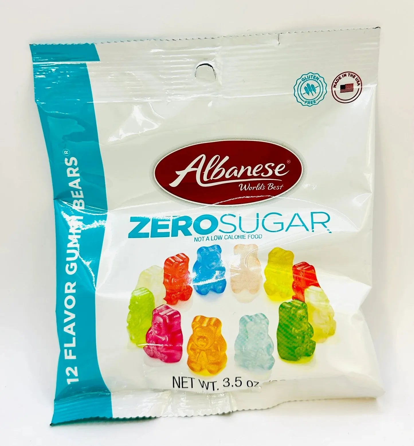 Albanese Zero Sugar Gummy Bears Peg Bags: 12-Piece Box – Candy Warehouse
