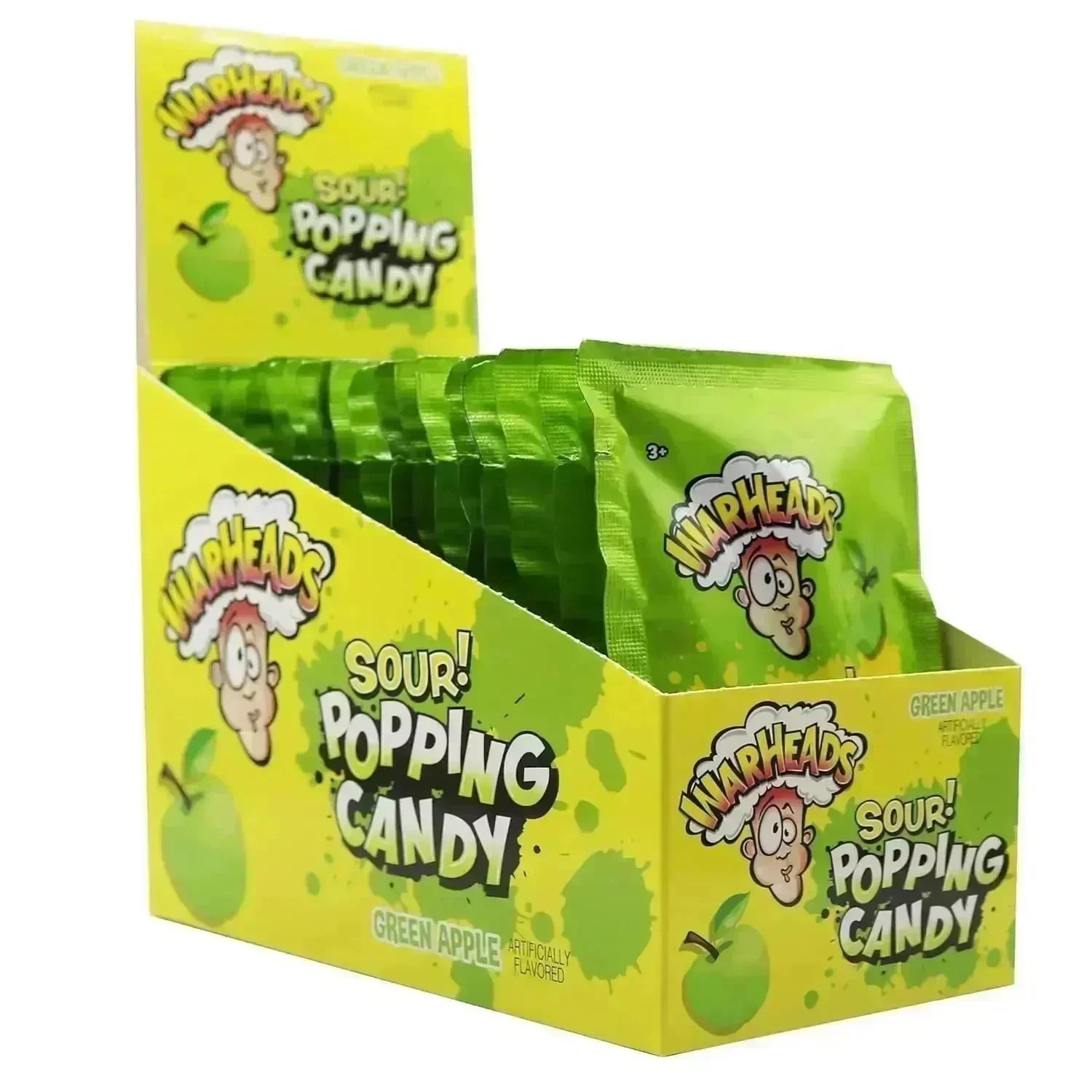 Warheads Sour Green Apple Popping Candy: 20-Piece Display – Candy Warehouse