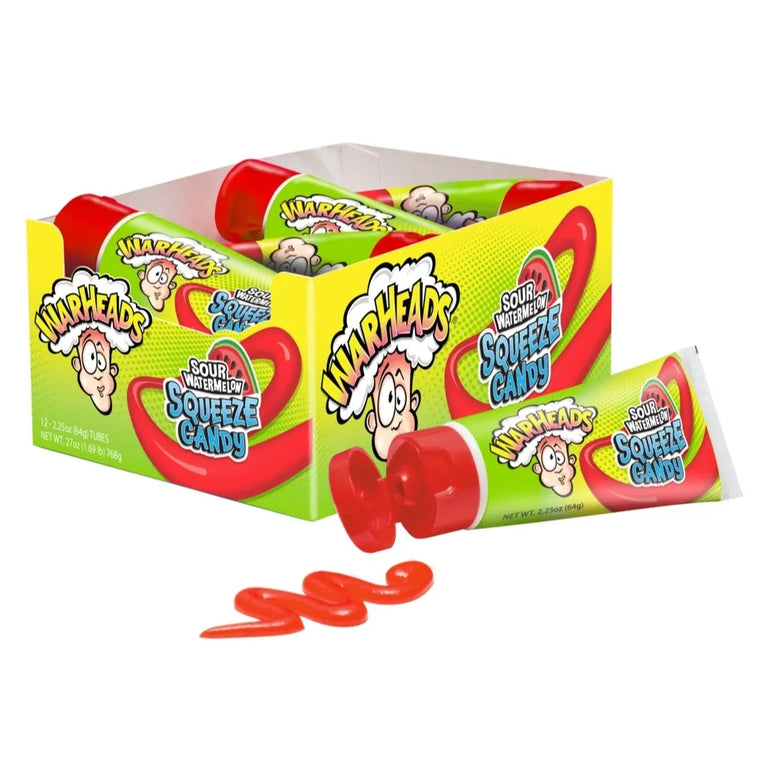 Warheads Sour Watermelon Squeeze Candy Tubes: 12-Piece Box – Candy ...