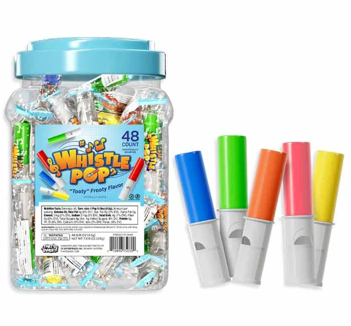Tooty Frooty Whistle Pops: 48-Piece Jar – Candy Warehouse