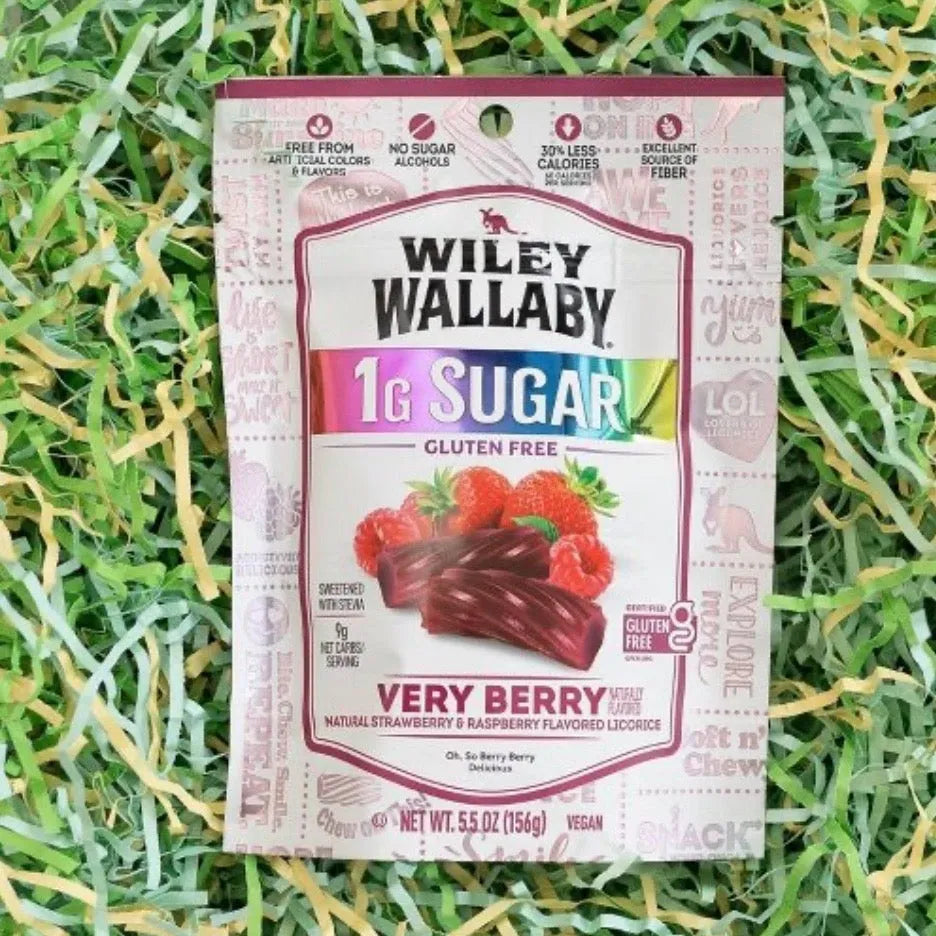 Wiley Wallaby Low Sugar Very Berry Licorice: 8-Piece Box – Candy Warehouse