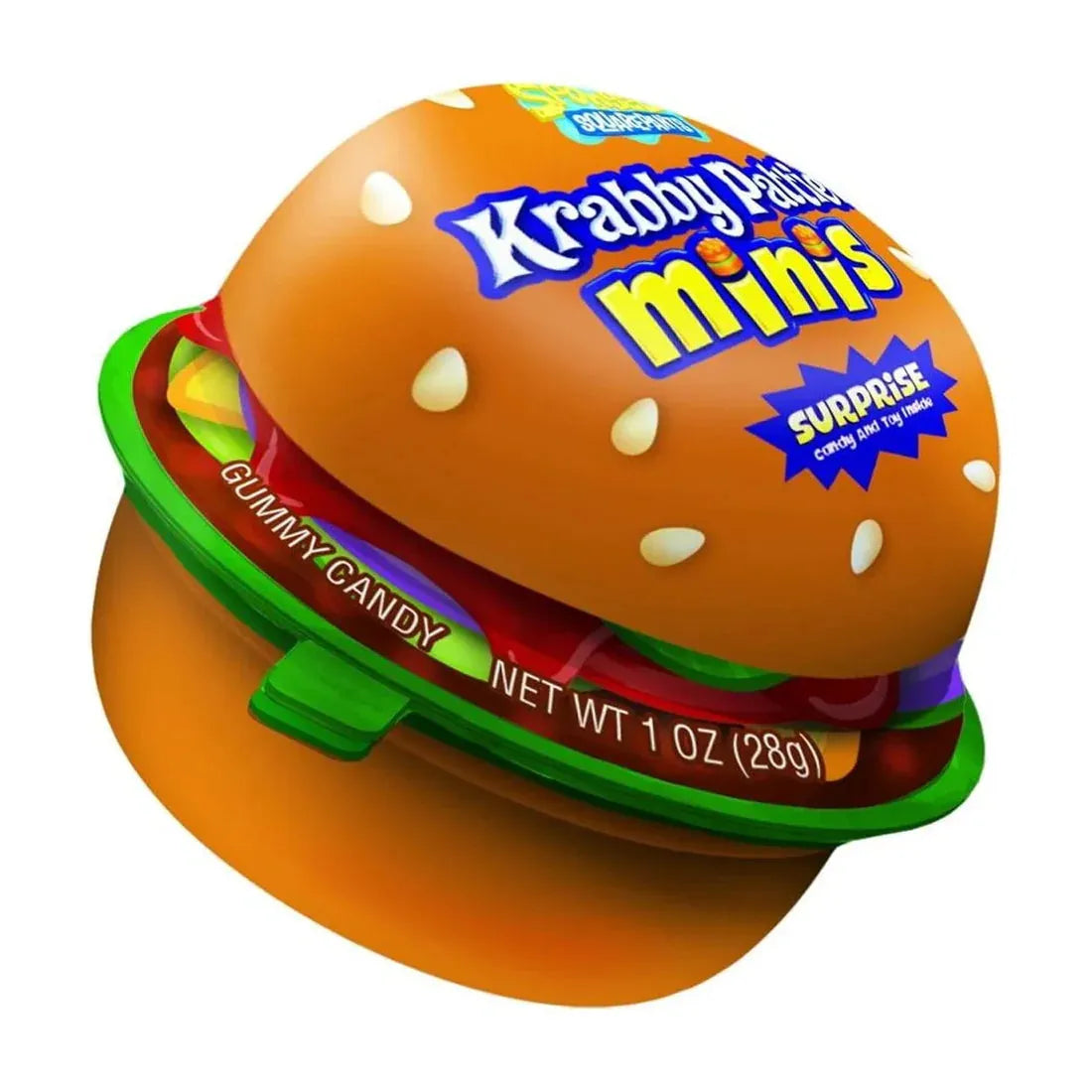 Spongebob Krabby Patty Mini Surprise Burger: 6-Piece Display – Candy ...