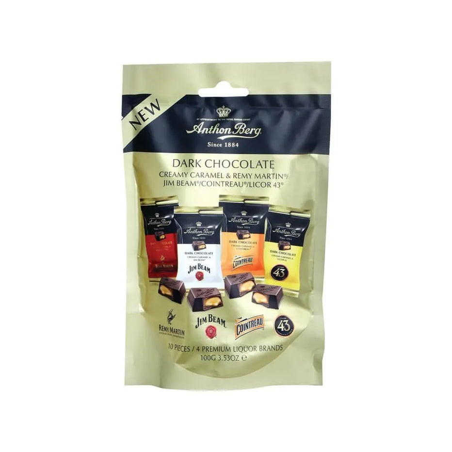 Anthon Berg Dark Chocolate Liqueurs Mini Bars: 10-Piece Case – Candy ...