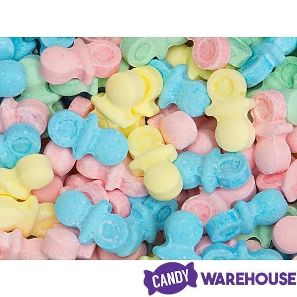 Assorted Colors Baby Pacifiers Candy: 12-Ounce Bag | Candy Warehouse