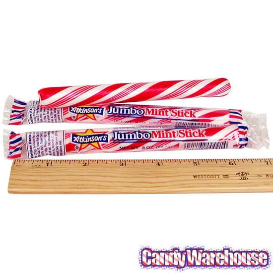 Atkinson Jumbo Mint Sticks Hard Candy: 36-Piece Box | Candy Warehouse