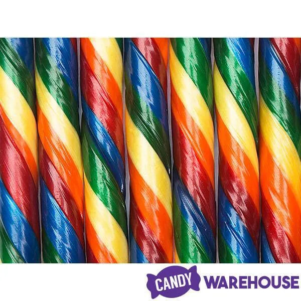 Atkinson Jumbo Rainbow Sticks Hard Candy: 52-Piece Jar | Candy Warehouse