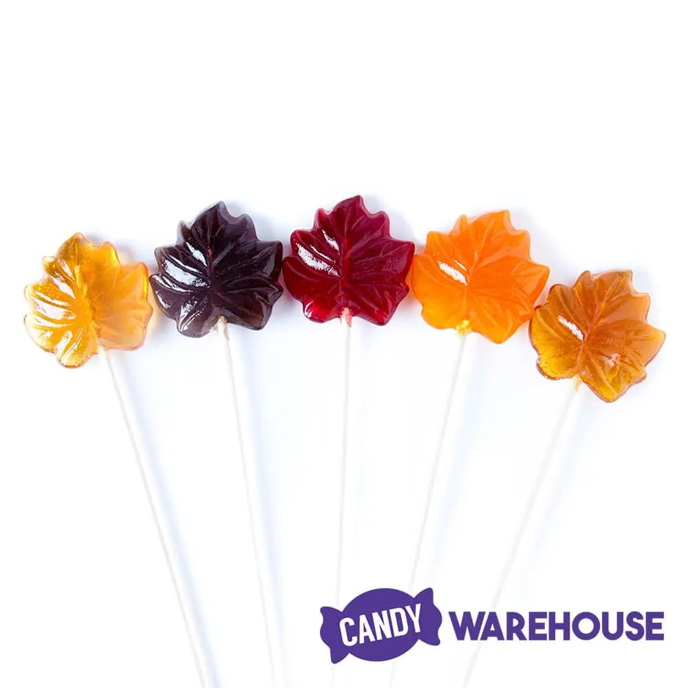 Autumn Maple Tree Leaves Hard Candy Lollipops: 12-Piece Bag – Candy ...