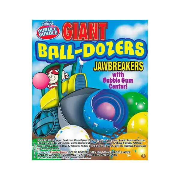 Balldozers Giant Jawbreakers with Gum Center Candy Balls: 85-Piece Case | Candy Warehouse