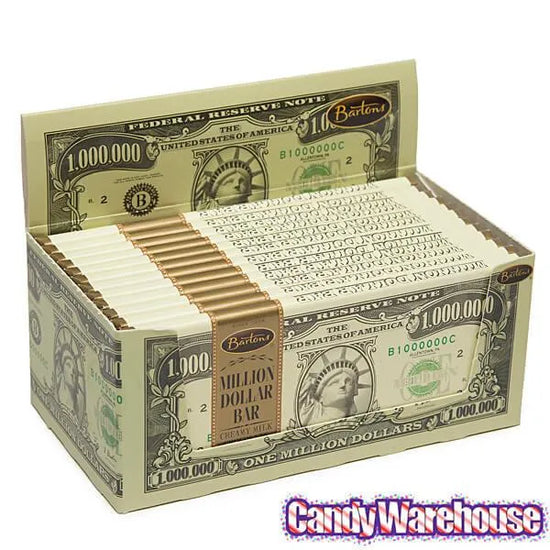 Bartons Million Dollar Milk Chocolate Candy Bars: 12-Piece Box | Candy ...
