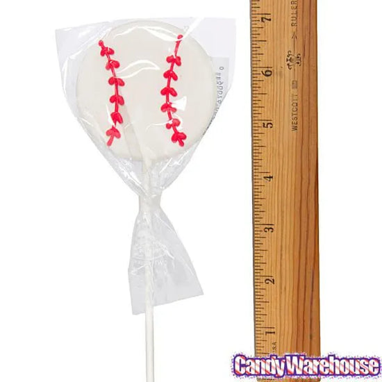 Baseball Hard Candy Lollipops: 12-Piece Pack | Candy Warehouse