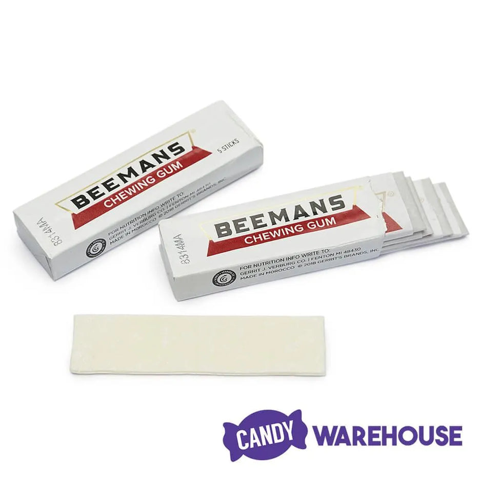 Beeman's Chewing Gum 5-Stick Packs: 20-Piece Box – Candy Warehouse