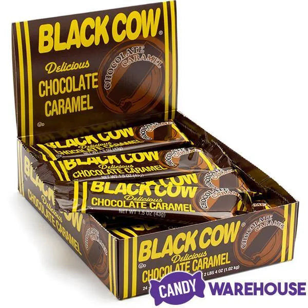 Black Cow Chocolate Caramel Candy Bars: 24-Piece Box – Candy Warehouse
