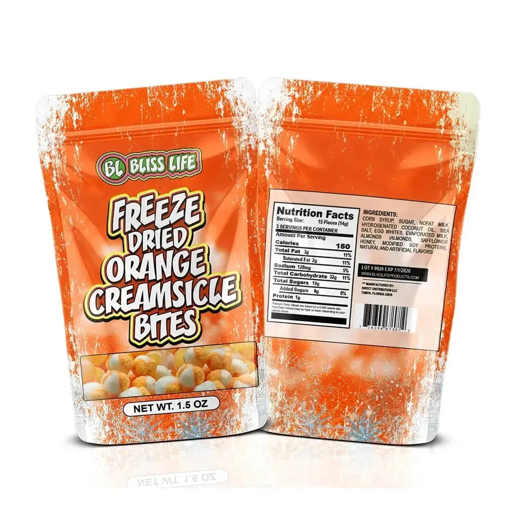 Bliss Life Freeze Dried Orange Creamsicle Candy Bags: 12-Piece Case ...