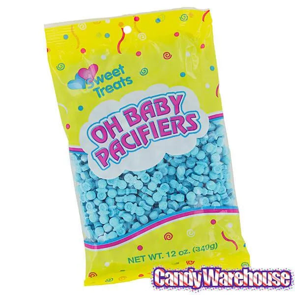 Blue Baby Pacifiers Candy: 12-Ounce Bag | Candy Warehouse