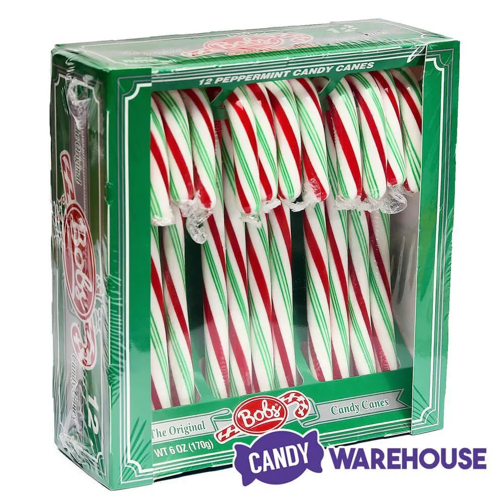 Bobs Sweet Stripes Red, White and Green Peppermint Candy Canes: 12-Pie ...
