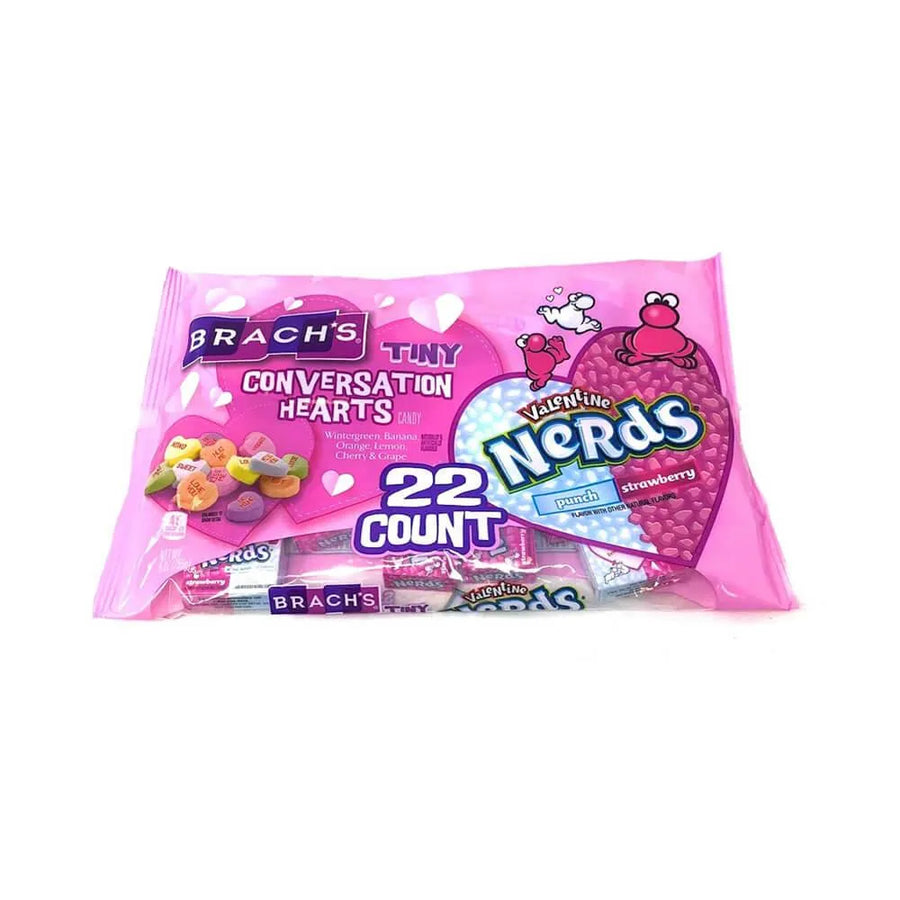 Brach's Tiny Conversation Hearts and Nerds Fun Packs 22-Piece Bag ...