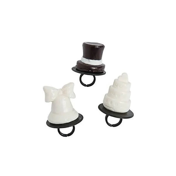 Bride and Groom Ring Suckers: 12-Piece Box – Candy Warehouse