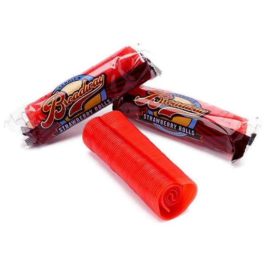 Broadway Licorice Rolls - Strawberry: 24-Piece Box | Candy Warehouse
