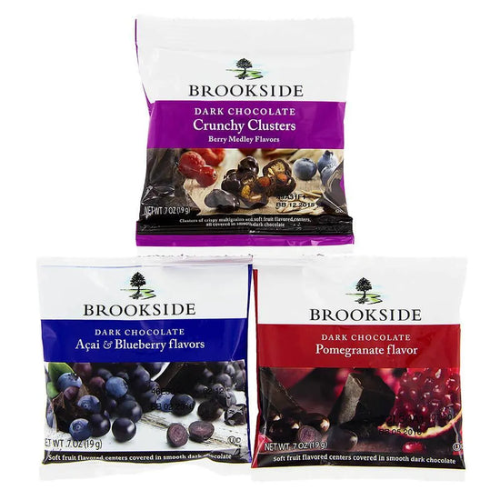 Brookside Dark Chocolate Assortment Candy Snack Packs: 48-Piece Bag ...