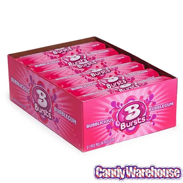 Bubblicious Bubble Gum Bursts Packs - Original: 12-Piece Box | Candy ...