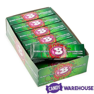 Bubblicious Bubble Gum Packs - Watermelon: 18-Piece Box | Candy Warehouse